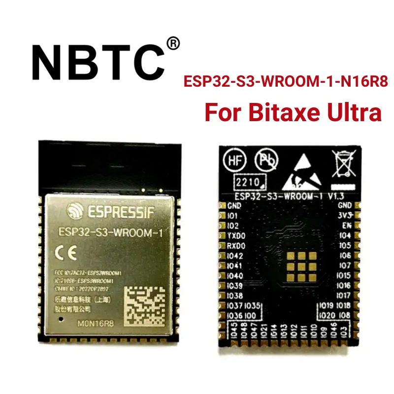 ESP32-S3-WROOM-1-N16R8 WiFi Module for Bitaxe Ultra - NBTC