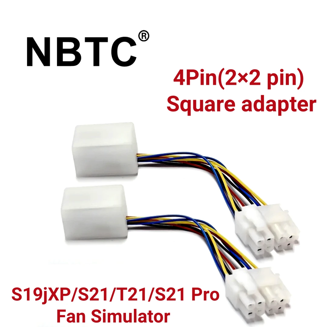 4Pin Square adapter Fan Simulator for S21 T21 S21 PRO S19jXP - NBTC
